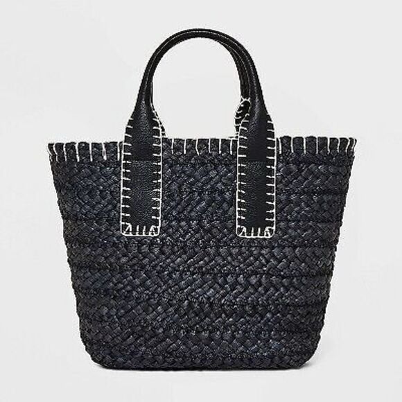 Universal Thread | Bags | Universal Thread Straw Mini Tote Handbag In ...